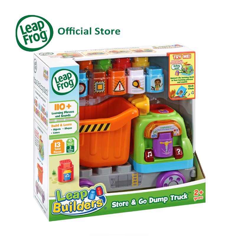 LeapFrog Leapbuilders Block Play - Store and Go Dump Truck | Talking ...