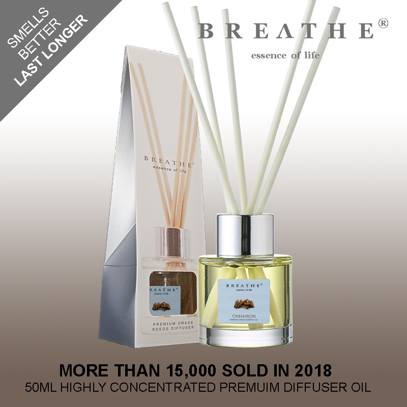 BREATHE Reeds Diffuser 50 ml/last 60 days | Shopee Singapore