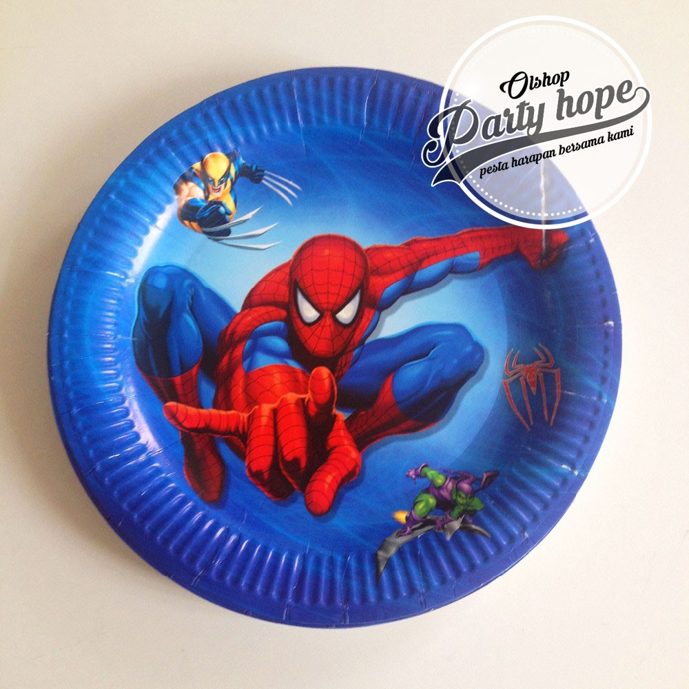 Spiderman Paper Plate/ spiderman Character Paper Plate/ Plate | Shopee ...