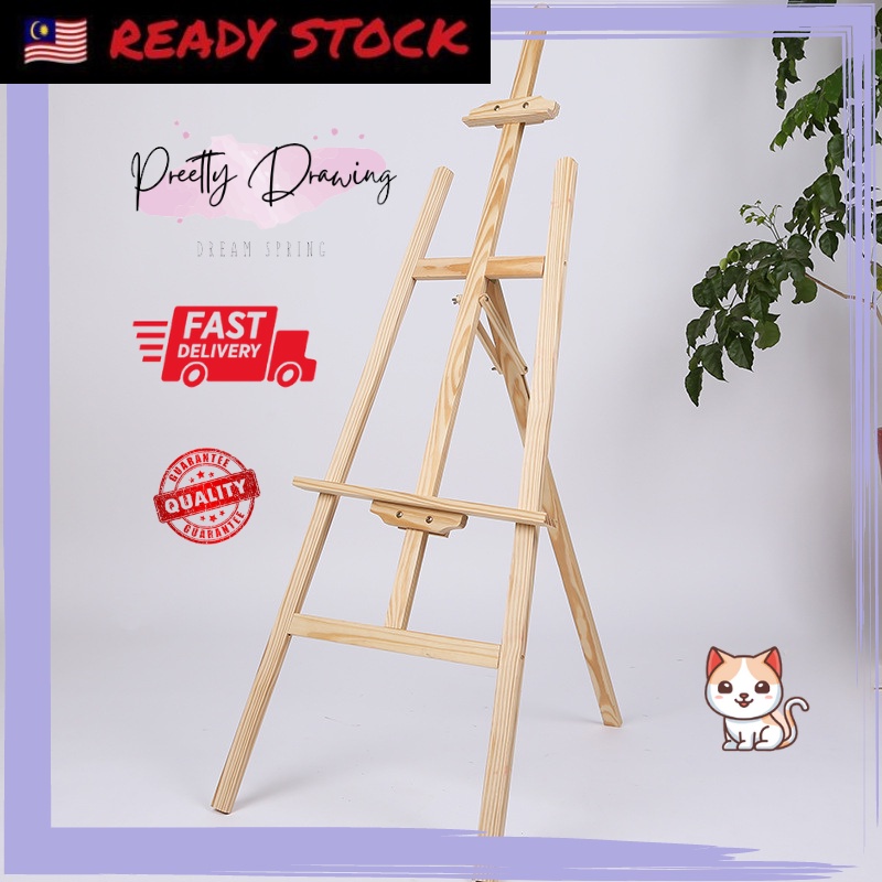 Pine Wood Stand 150cm Wood Easel Art Sketch Drawing Stand Poster Holder ...