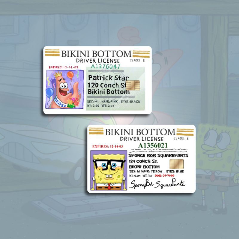 Spongebob License Edition Skin Atm Spongebob card Sticker For Emoney ...