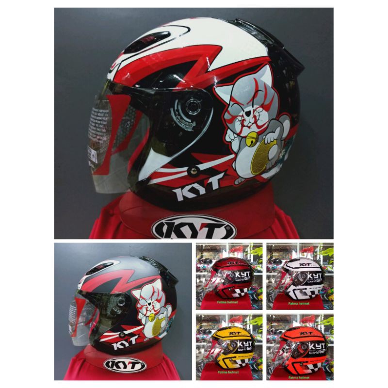 KYT DJ MARU HELMET KABUKI MOTIF | Shopee Singapore