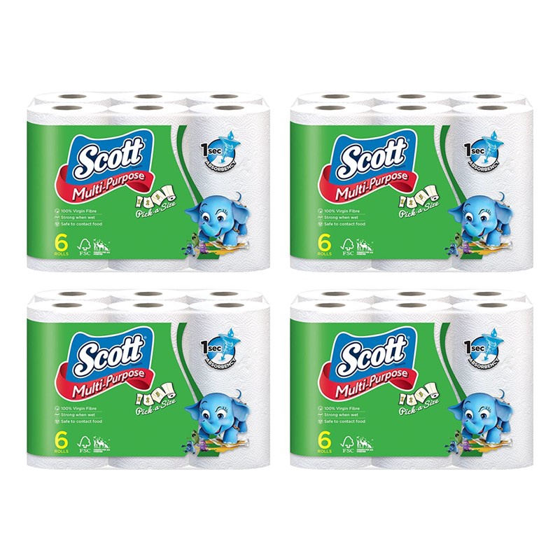 [1 Carton] Scott Kitchen Towels Assorted (4x6rolls) | Shopee Singapore