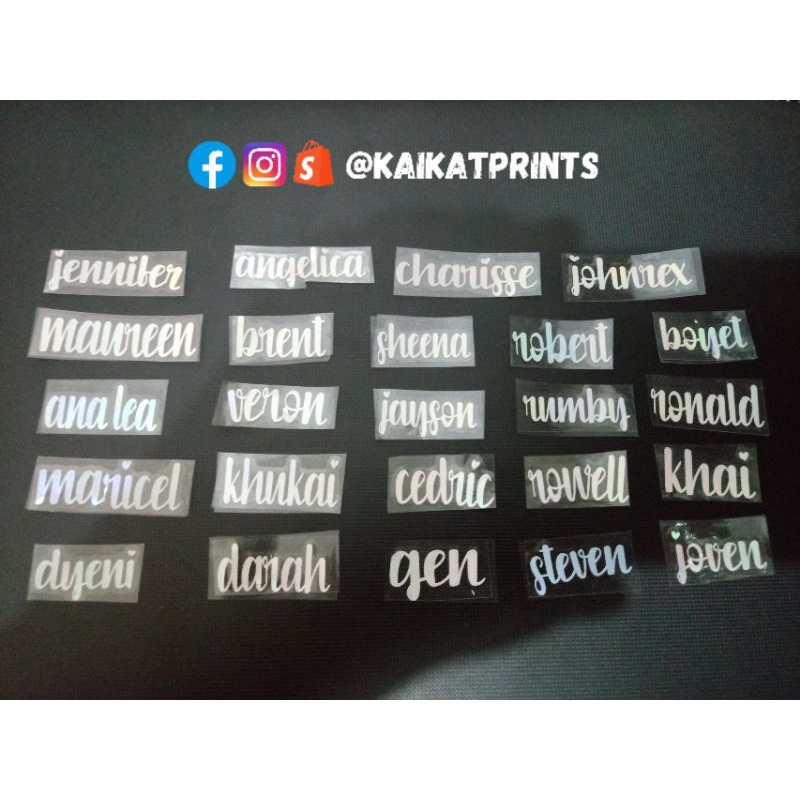 STICKER DECALS (Name, Logos, Labels) MINIMUM OF 10 orders. Read ...