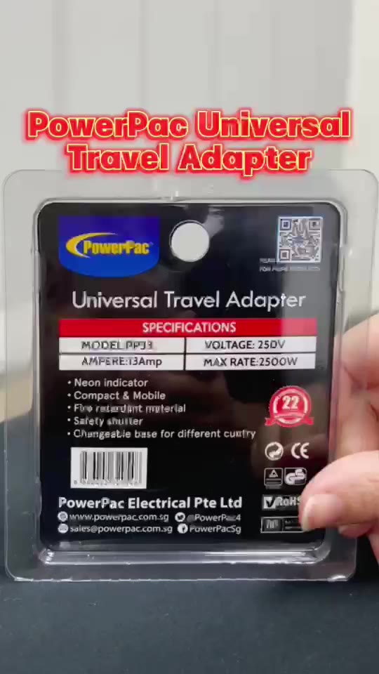 PowerPac 3 Pin Multi Adapter, Universal Travel Adapter, 2 Pin Adapter ...