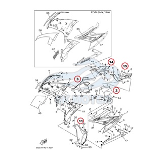 Yamaha YZF-R15 R15 V3 Inner Cover Full Set / Kaver Hitam Mud Guard ...