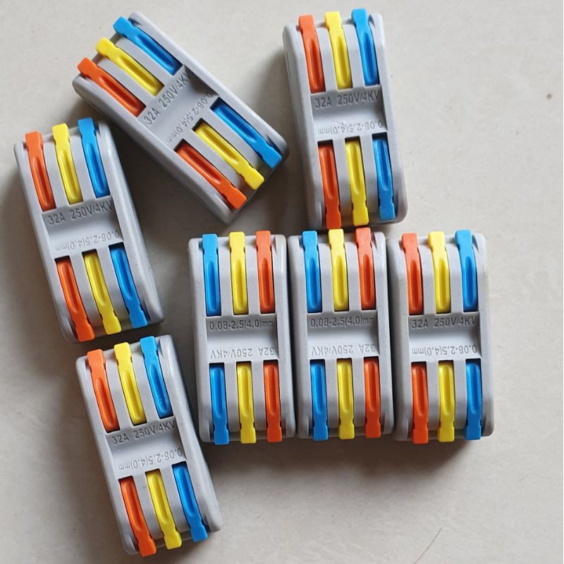 Wago Terminal Block Lever Cage clamp 3 Wire Connector 3P | Shopee Singapore