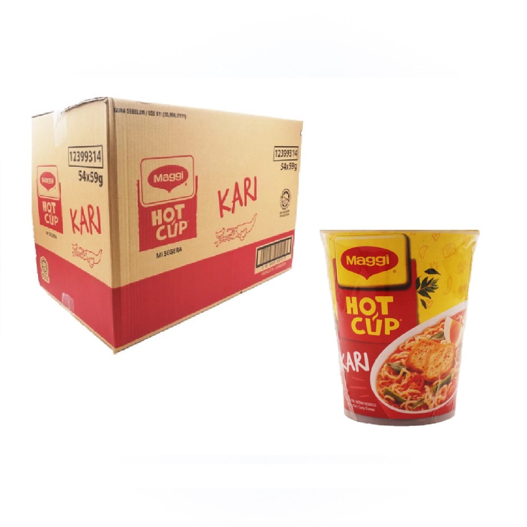 MAGGI Hot Cup Curry 1 Carton (54's x 59g) | Shopee Singapore