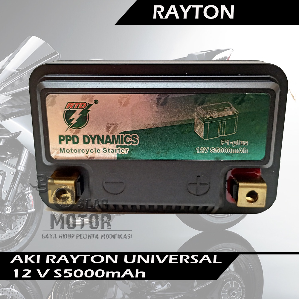 Aki RAYRON RTD STARTER To All Motors 5000mAh ORIGINAL Electric Backup | Shopee Singapore