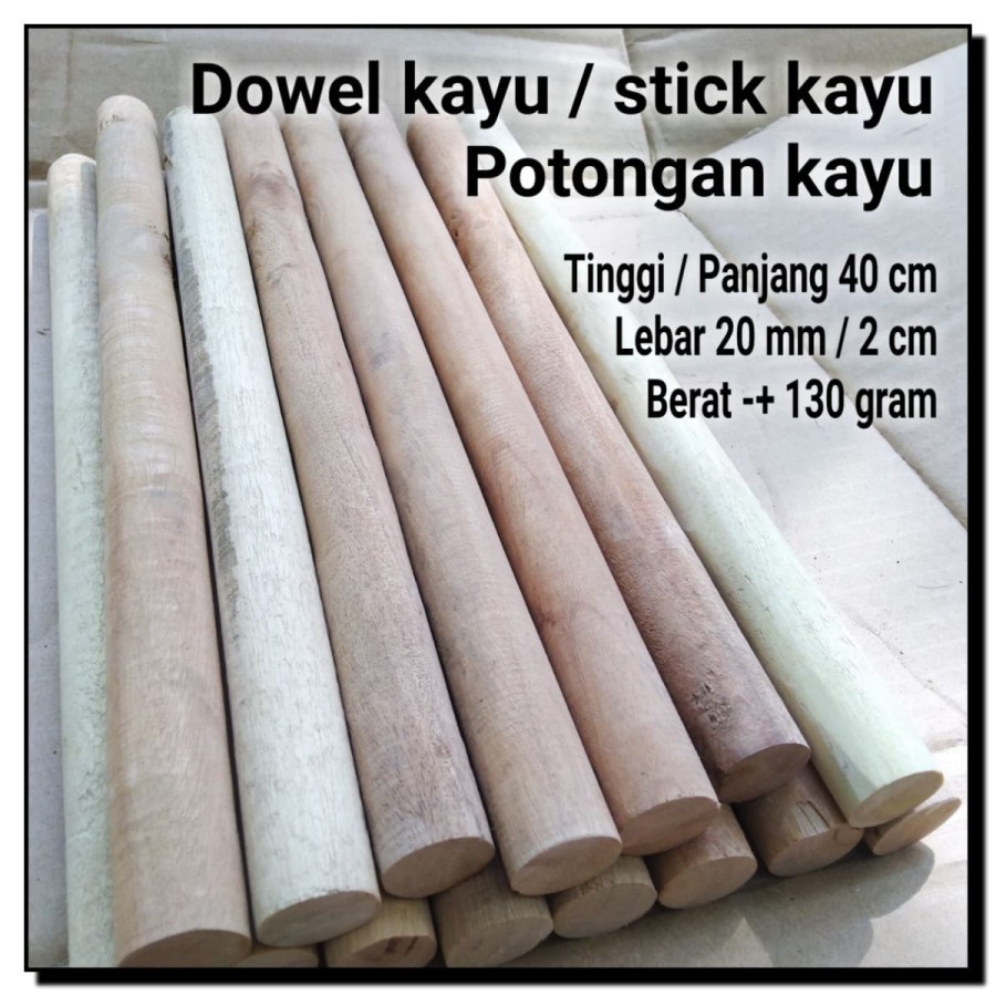 Wooden Dowel Stick 40 cm High Wooden Stick Craft Material | Shopee ...
