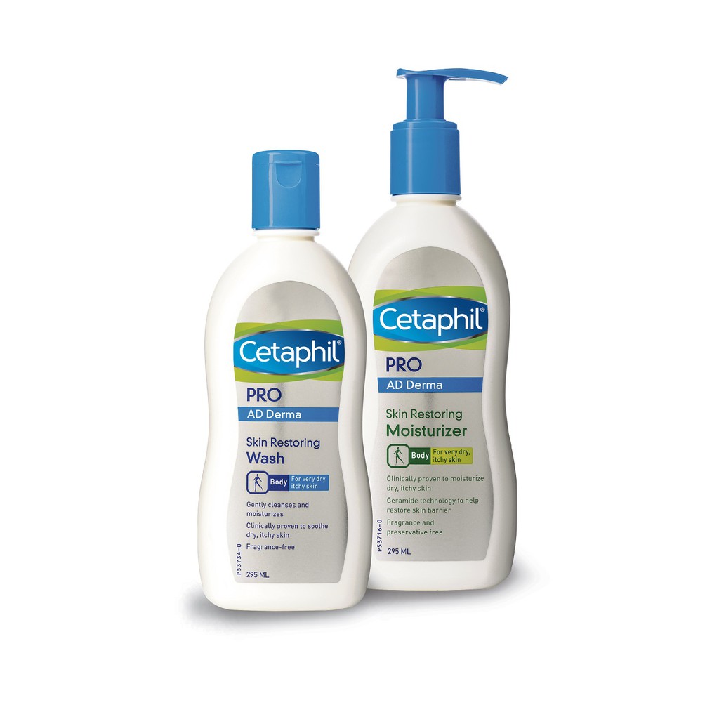 Cetaphil Pro Ad derma - Bundle of Body Moisturiser and Body Wash ...