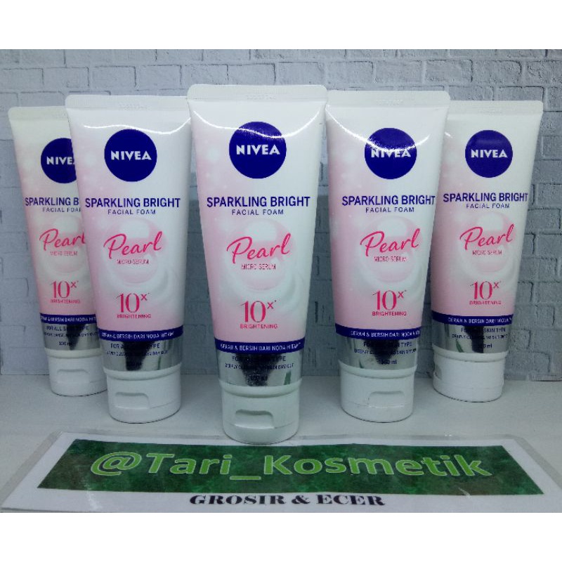 Nivea Sparkling Bright Whitening Facial Foam 100ml (Large) / Nivea ...