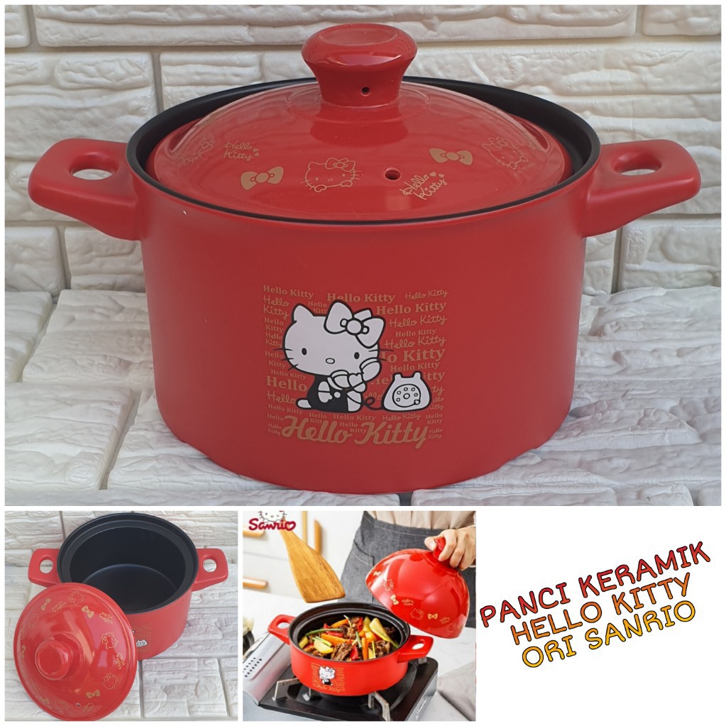 Hello KITTY ORI SANRIO Ceramic Pot 2500ml (Can Be Directly On The Stove ...