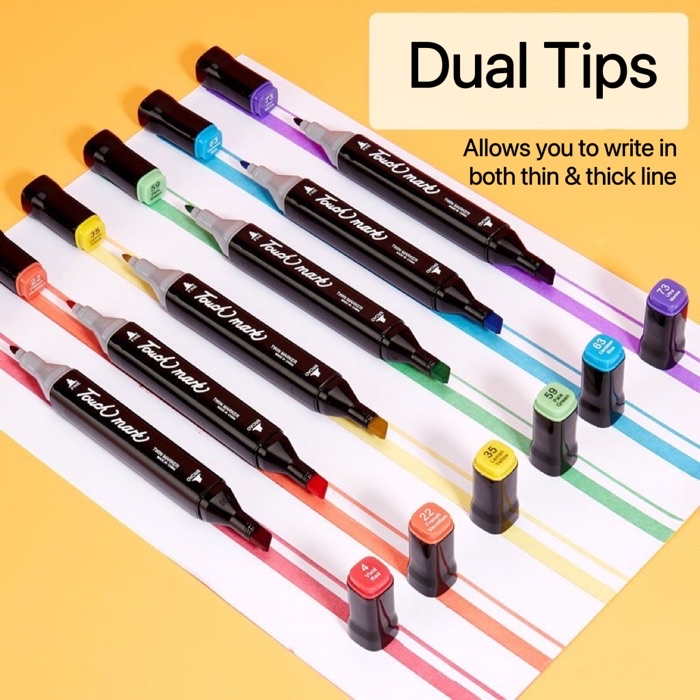 [SG Stock] Original Touch Mark Art Marker With Carrier Dual Head ...