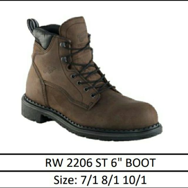 Red Wing 2206 ST 6" Boots Safety Shoes Kasut Keselamatan | Shopee Singapore