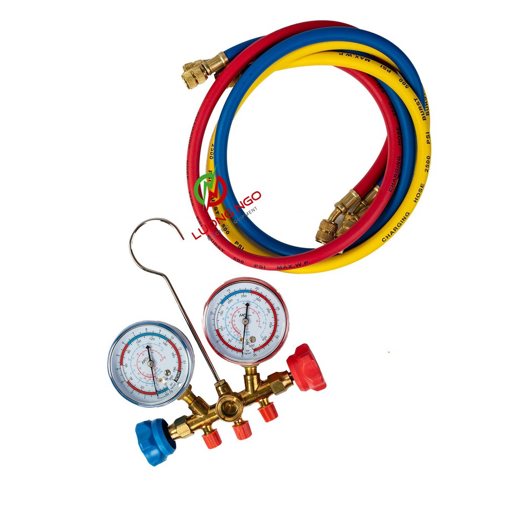 Air conditioner gas filling meter set - Double gas meter with dedicated ...