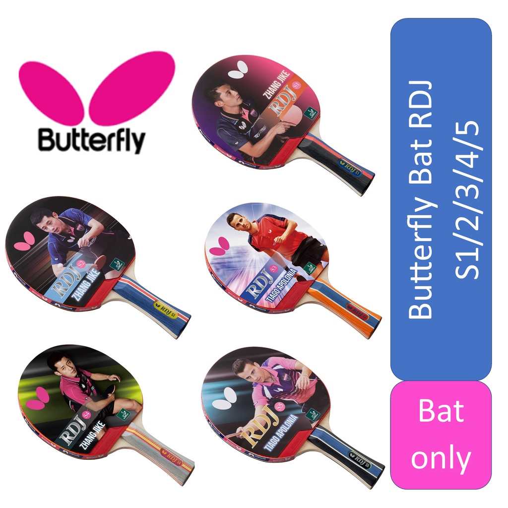 Butterfly Table Tennis Racket RDJ S1/2/3/4/5/6 | Shopee Singapore