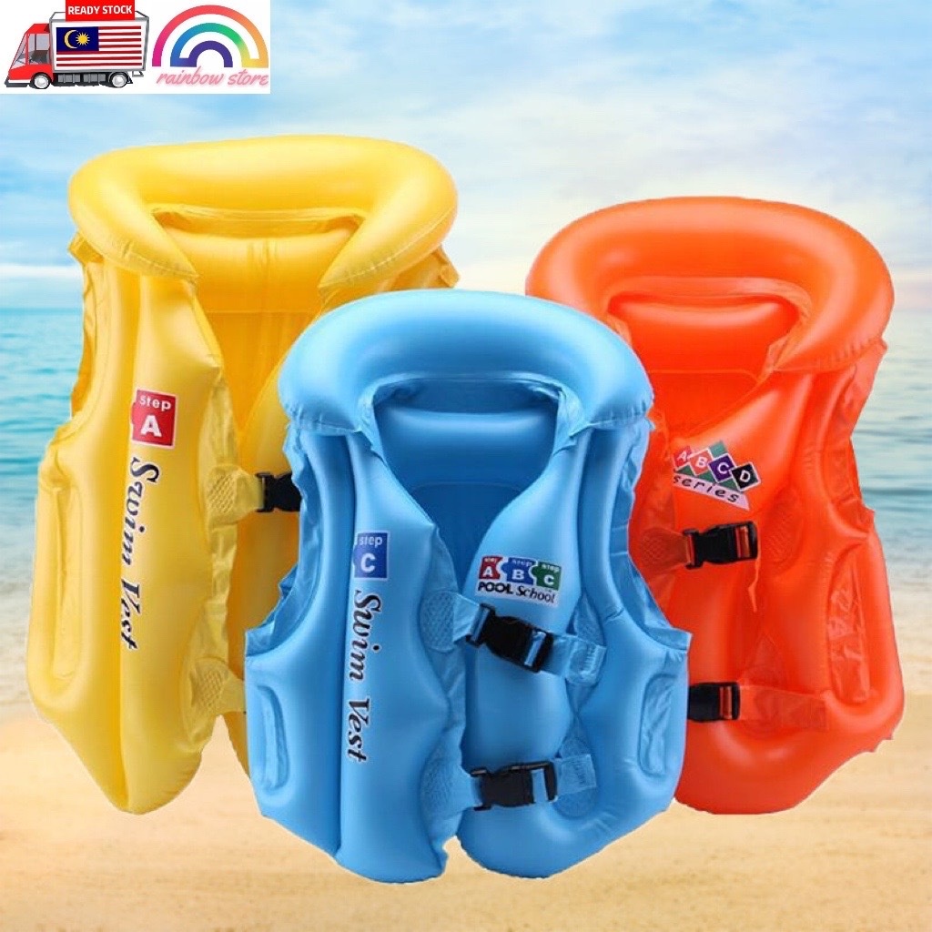 Children Inflatable Float Life Jacket Baby Swimming Safety Vests ...