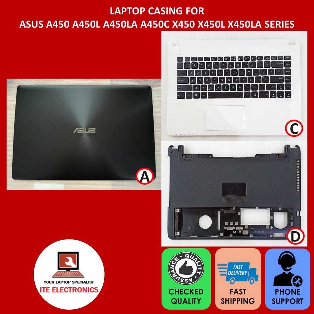 ASUS A450 A450L A450LA X450 X450L X450LA X40V SERIES LCD FRONT CASING A ...