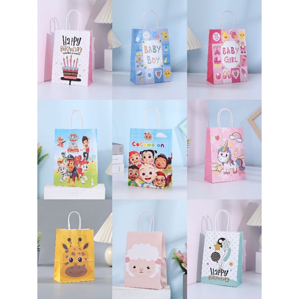 Paper Gift Bag Birthday Party Goodies Bag | Shopee Singapore