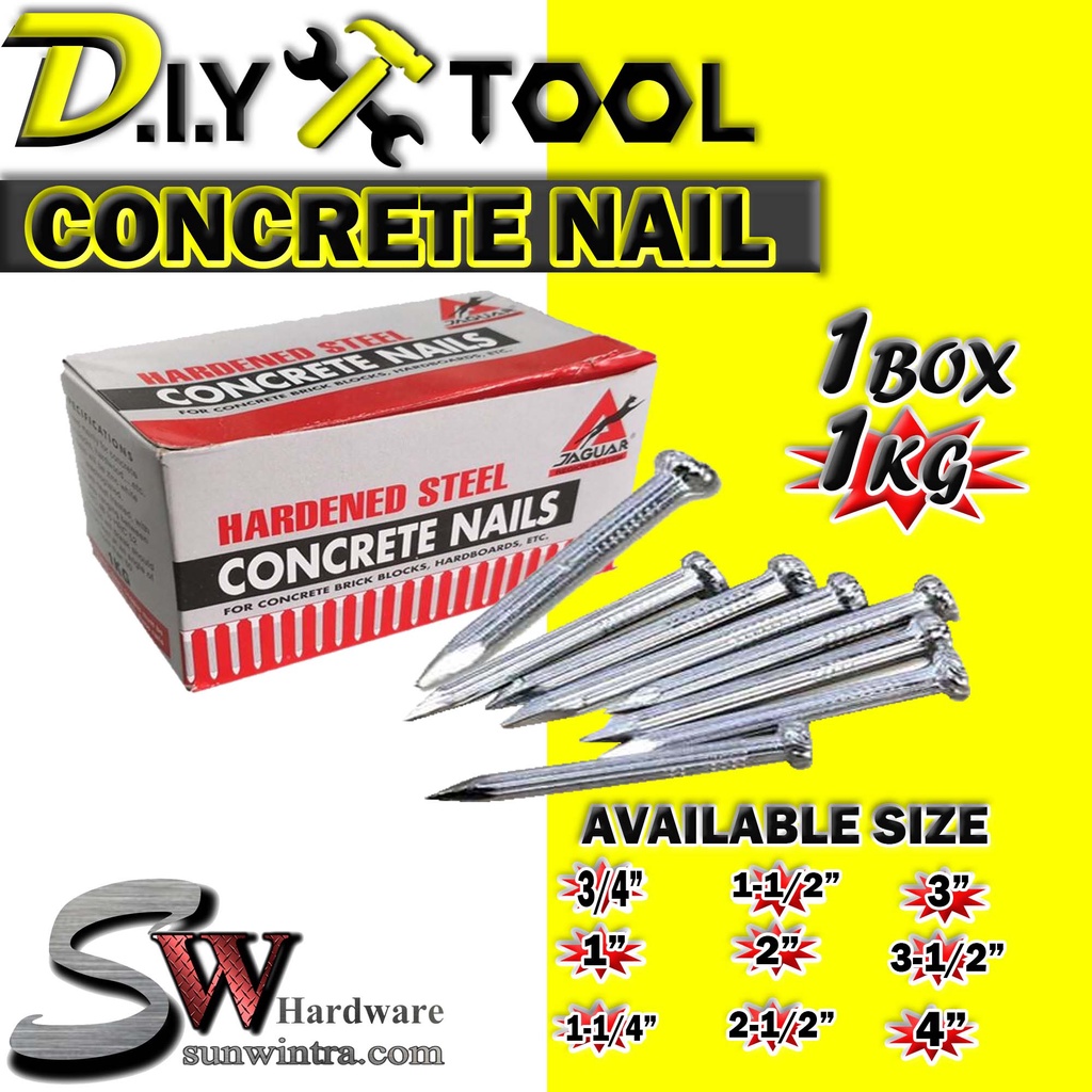 SW HARDWARE JAGUAR CONCRETE NAIL/PAKU SIMEN 1KG/1BOX | Shopee Singapore
