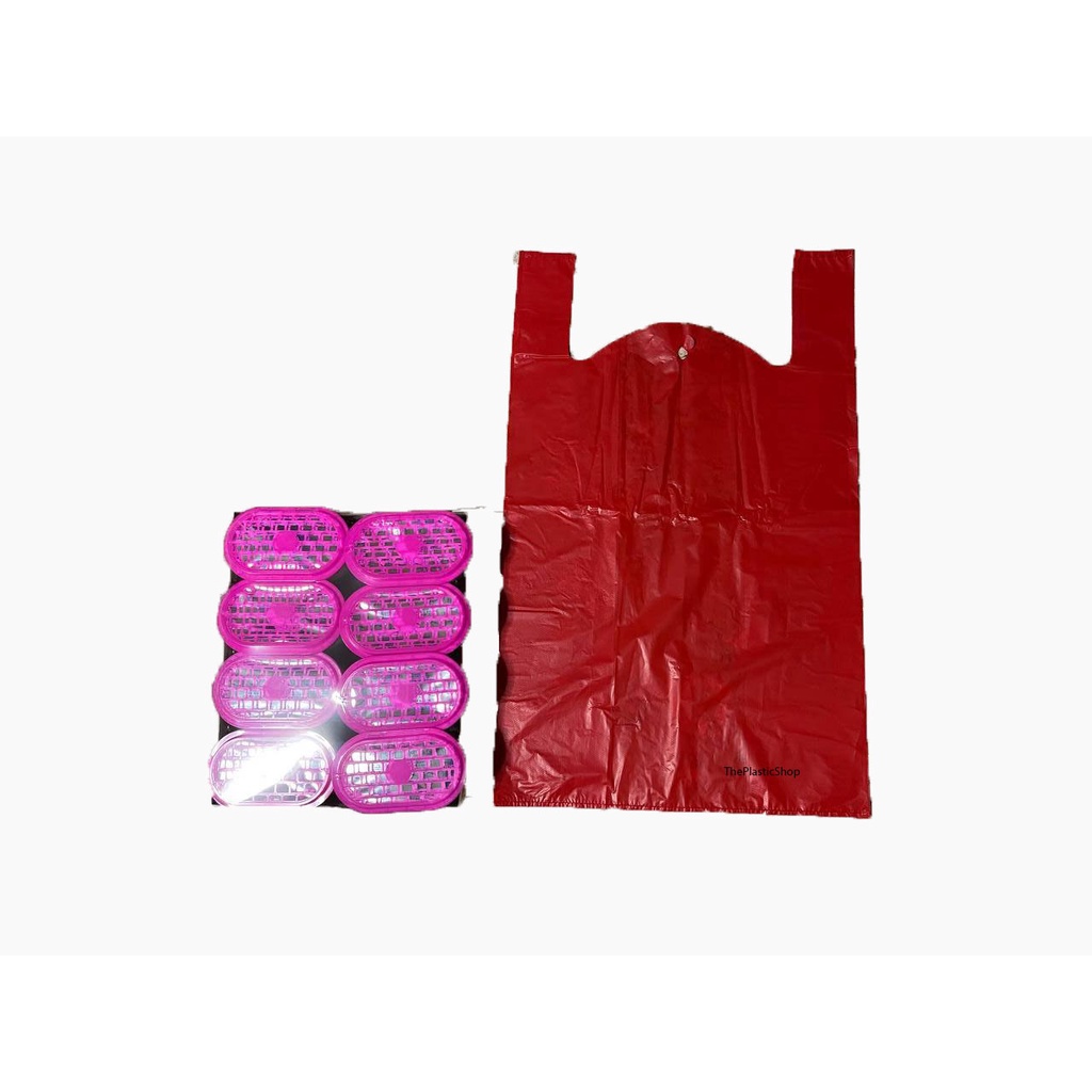 [30 pcs] XL Big Red Plastic Bag | Shopee Singapore