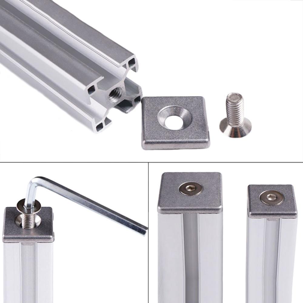 1pc Aluminum Profile End Cap Cover Plate With Single or Double Holes ...