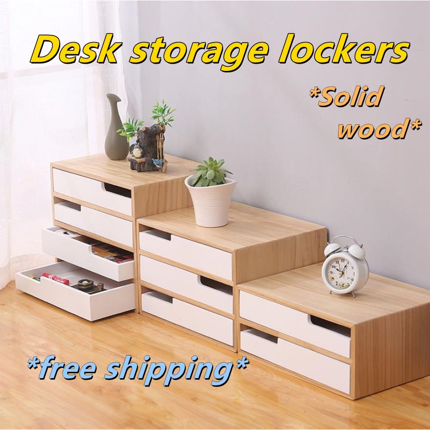 New Promotion Lettering Nordic Solid Wood Desktop Storage Box Large ...