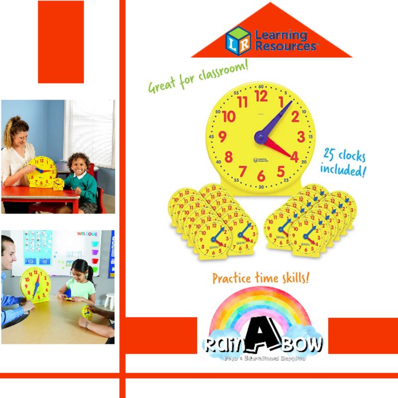 🛒 Learning Resources Big Time Learning Clock Jumbo Demonstration ...