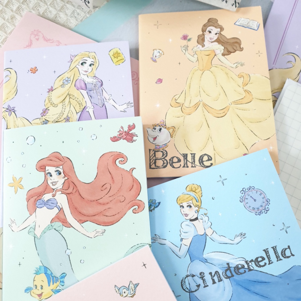 Disney Princess Pocket Notebook 5pcs Little Snow White The Mermaid ...