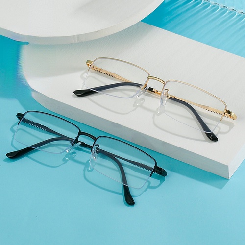 Metal half frame square frame men's Anti Radiation Glasses For Women ...