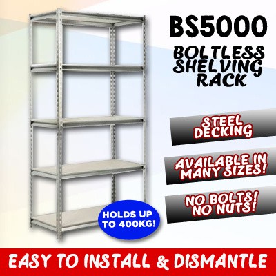 BS5000 4or5LevelX1800mm(HT) Steel Boltless Shelving Rack System ...