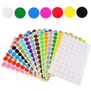 [SG Seller] 13mm/16mm/19mm Round Sticker Label Dot Stickers Colourful ...