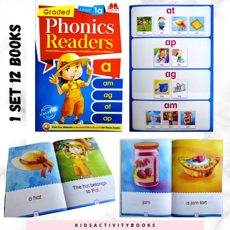 Phonics Books for Beginners With Picture & Sentences Early Learning ...