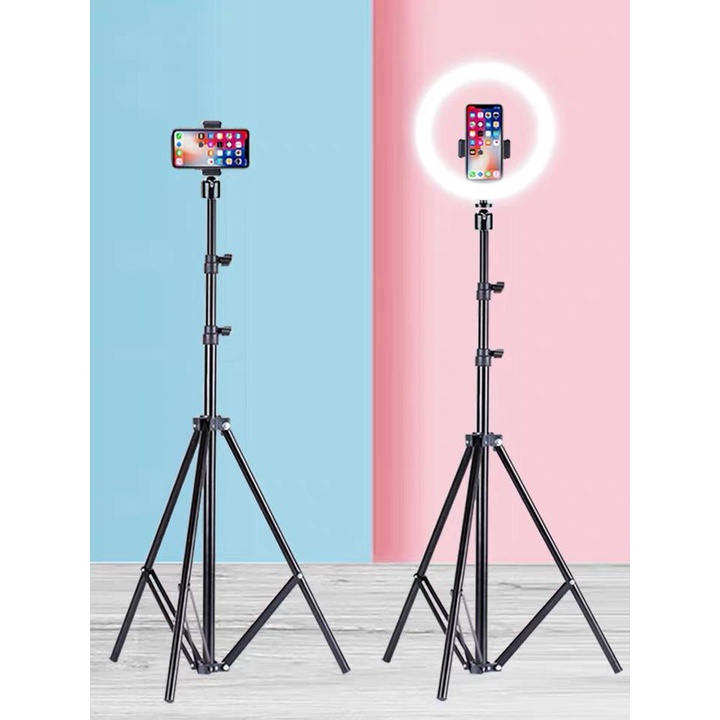 Adjustable 2.1M Tripod With 26cm LED Selfie Ring Light Set Phone Holder ...