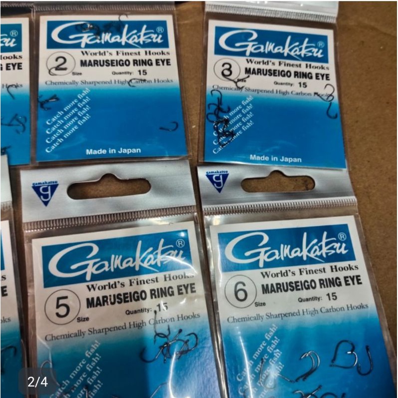 MATA Small type gamakatsu fishing hook marusode hook ring | Shopee Singapore