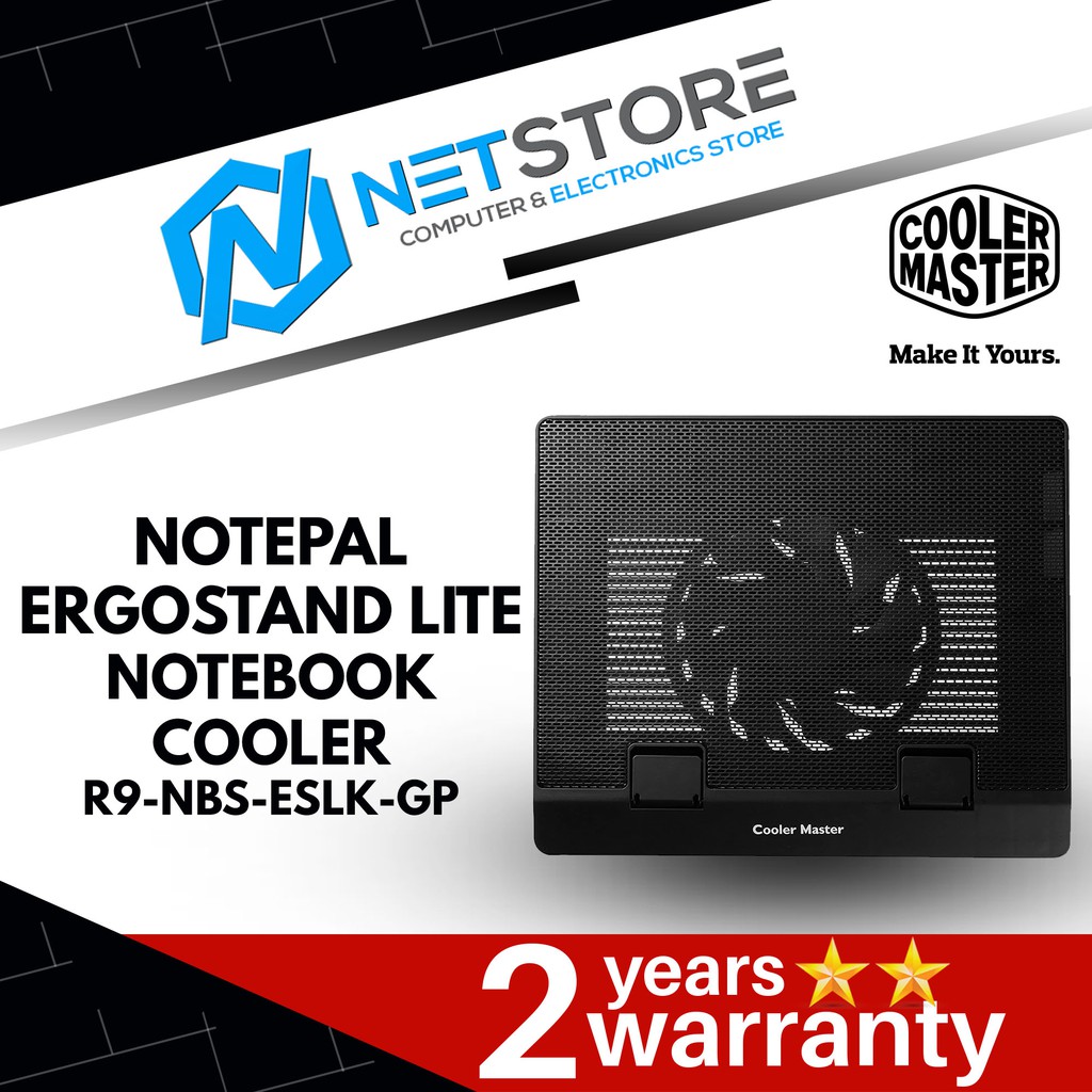 COOLER MASTER NOTEPAL ERGOSTAND LITE NOTEBOOK COOLER - R9-NBS-ESLK-GP ...
