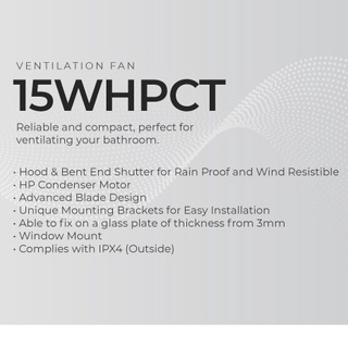 KDK Window Mount Ventilation Fan/ 15WHPCT/ 20WHCT/ Strong And Reliable ...