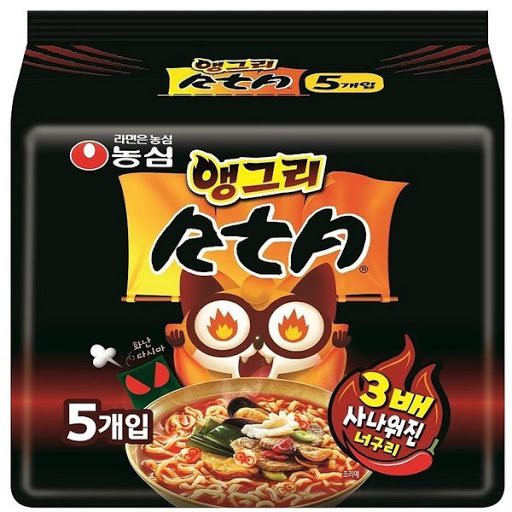 NONGSHIM Angry Neoguri Ramen (5packsX121g) / RtA Spicy korean noodle ...