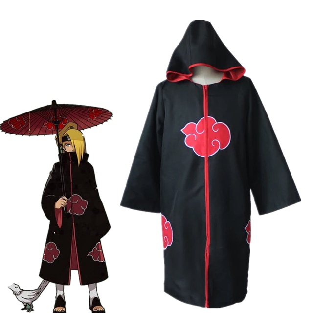 Big size 3XL Halloween Akatsuki Cloak Hooded Adult Children Uchiha Tobi ...