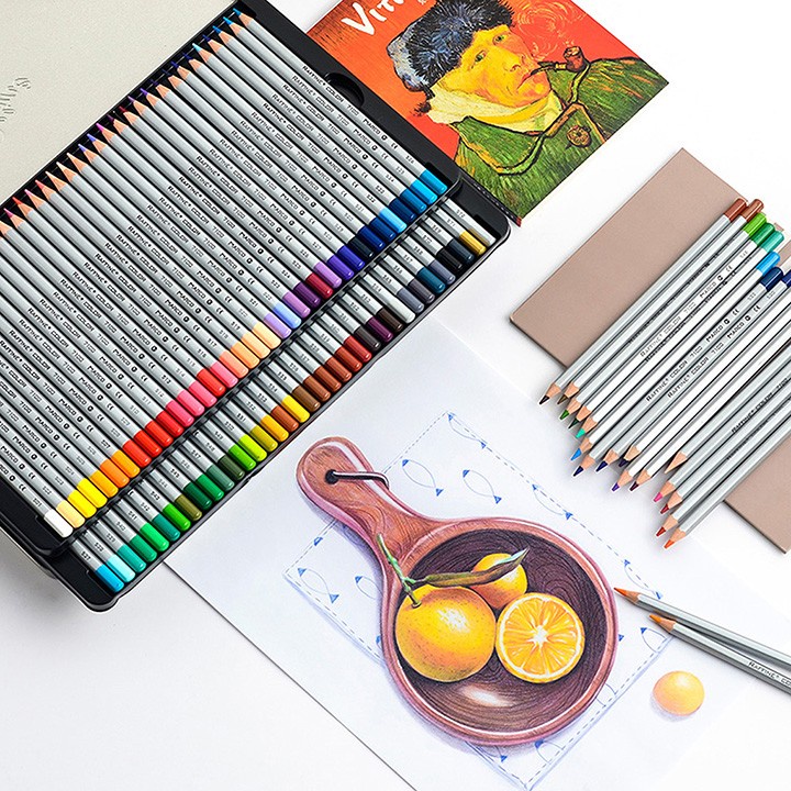 MARCO RAFFINE premium dry colored pencils 72 colors (Tin box) | Shopee ...