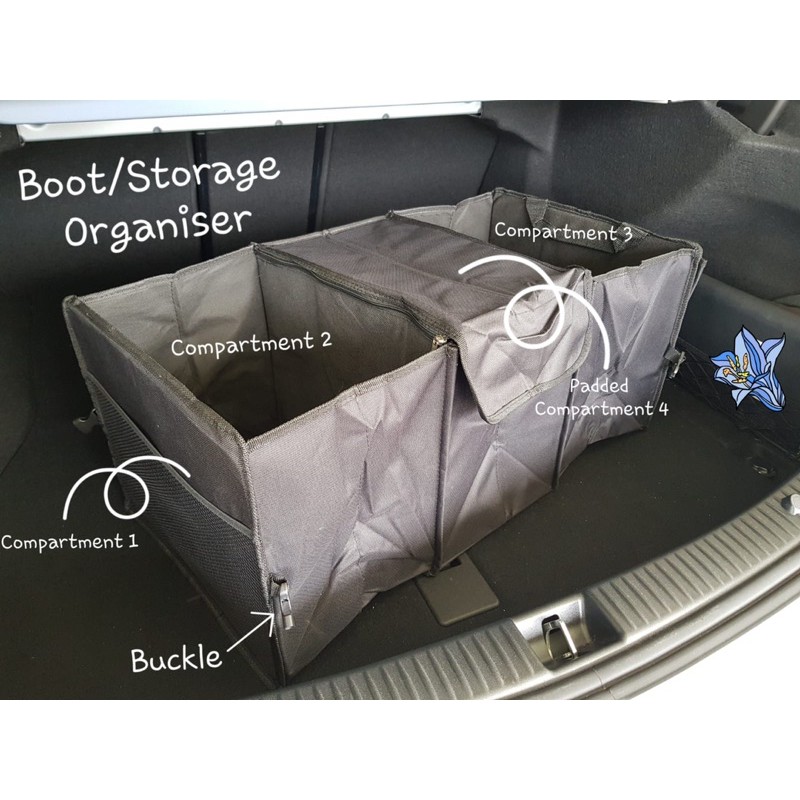 Foldable Car Boot Organiser Trunk Organizer Foldable Organizer | Shopee ...
