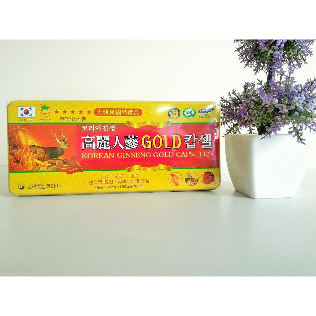 Red Ginseng Deer Antler Ganoderma Gold Synthetic Protein Tablets 120 ...