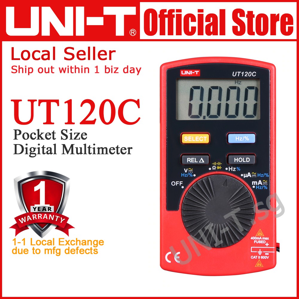 Uni-T UT120C Pocket Size Digital Multimeter | Shopee Singapore