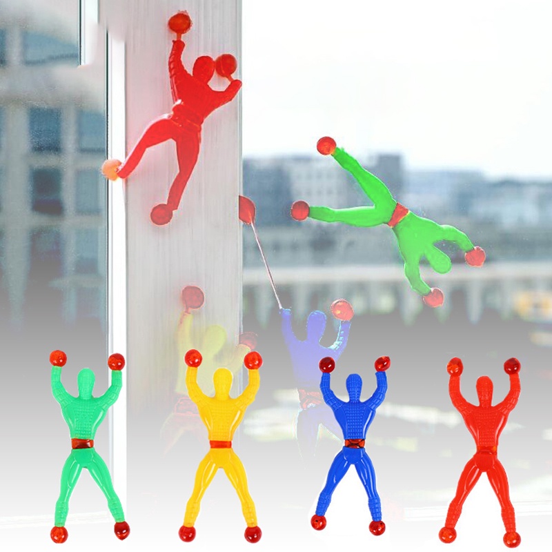 5pcs/set Sticky Wall Toys Window Crawler Man Sticky Stretchy Wall ...
