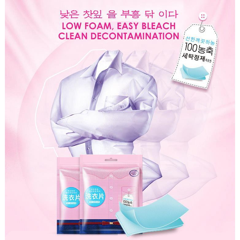 Nano Washing concentrated laundry detergent paper fresh floral instant ...