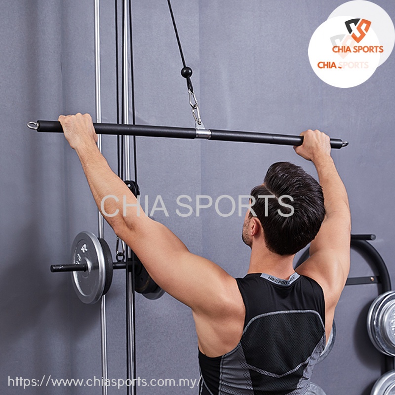 LT05 Dual Press Bar 100cm Double Swivel Bar Dual Hook Straight Bar Functional Trainer Attachment ...