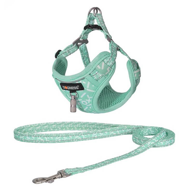 DOGNESS Dog Harness With Leash (Turquoise) (10mmx22-32cm) | Shopee ...