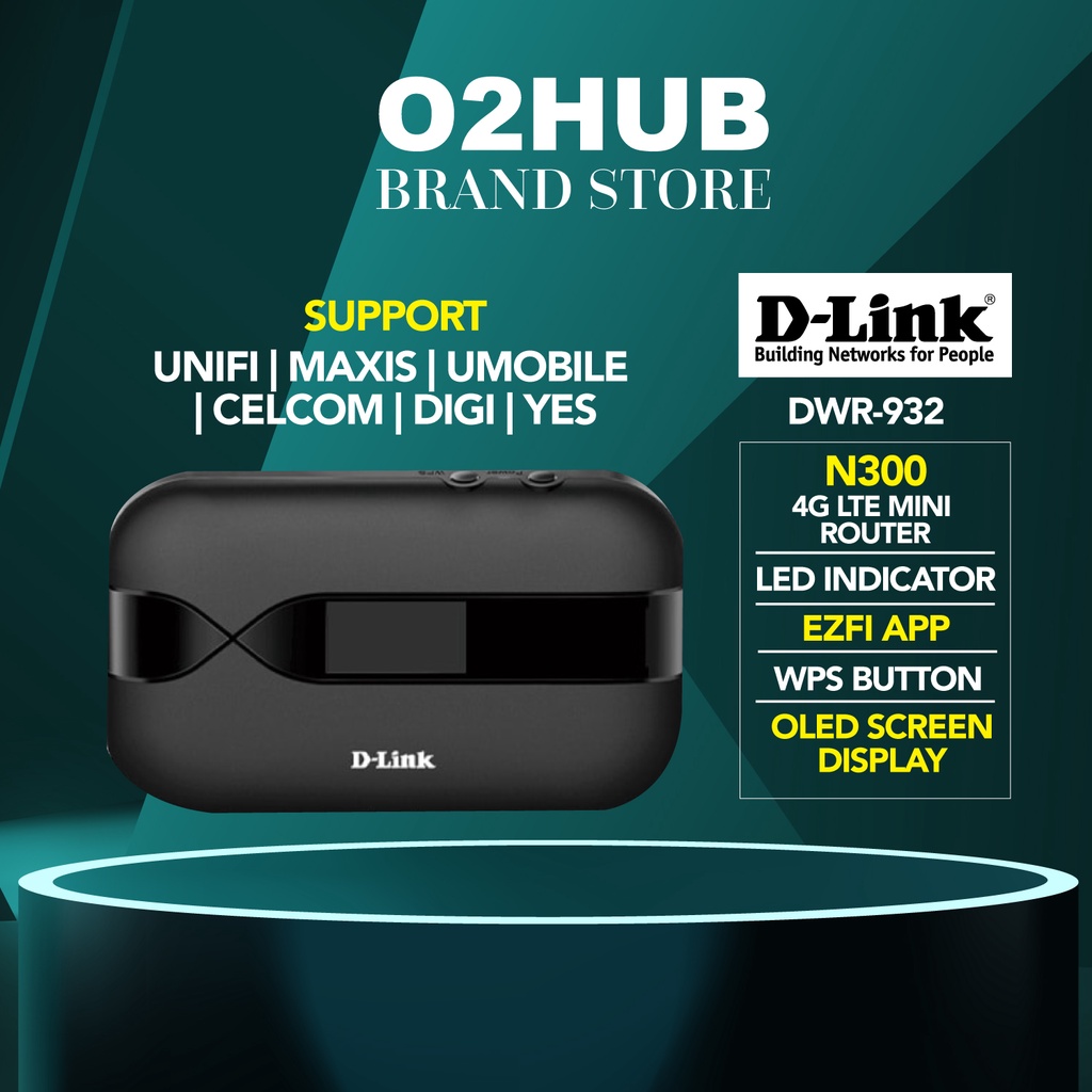 D-LINK DWR-932 4G LTE Wireless Hotspot WiFi Portable Mobile MiFi Modem ...
