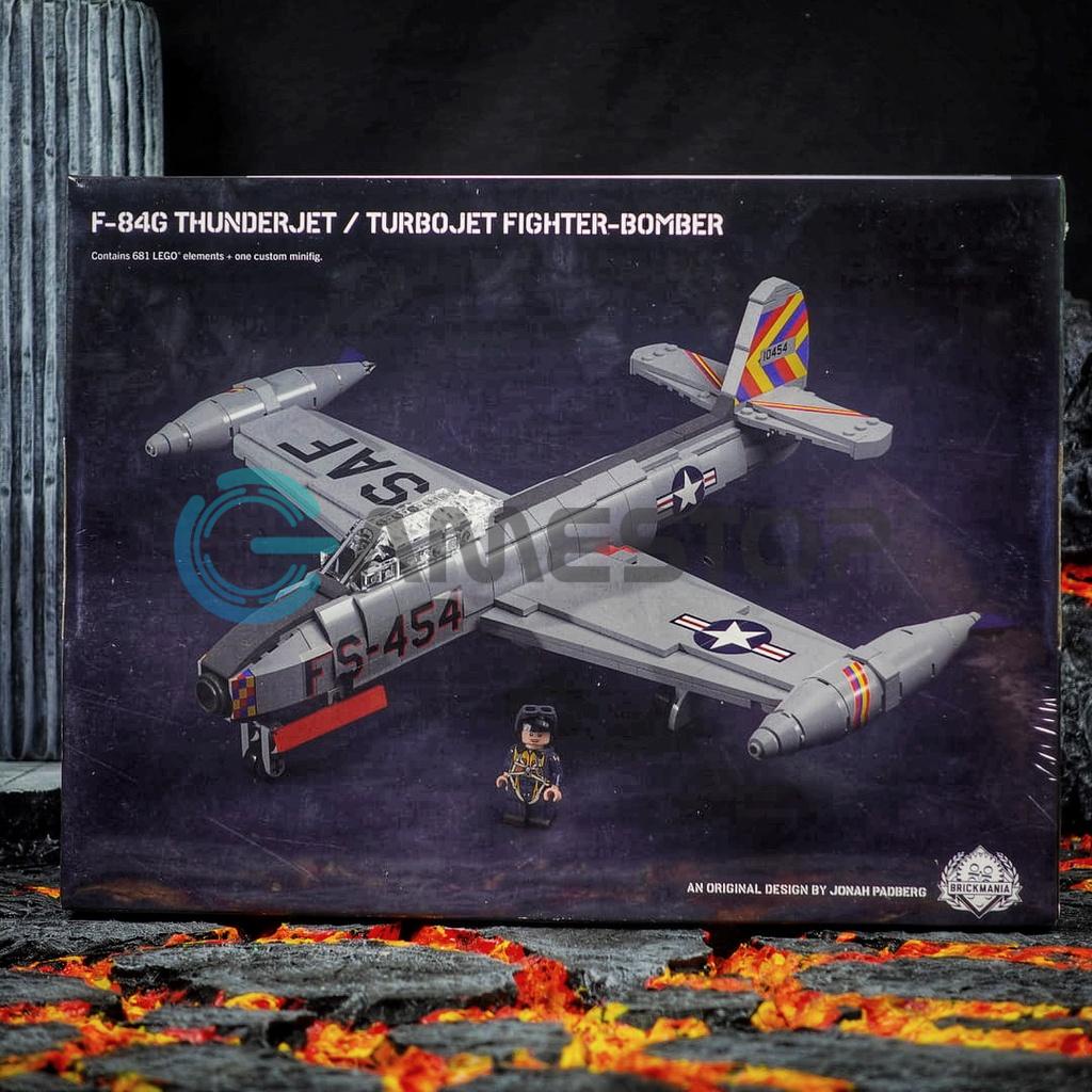 Lego F 84G Thunderjet Turbojet Fighter Bomber Brickmania Assembly Model ...
